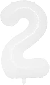 Amazon.com: 32 inch White Number Foil Helium Balloons 0 1 2 3 4 5 6 7 8 ...