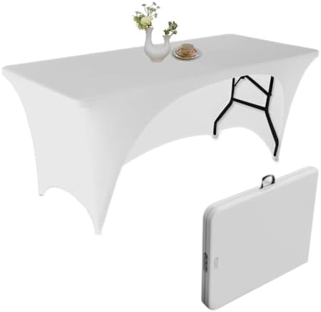Urby Elastic Table Clothes for 6 Foot Rectangle Tables Fits 6ft Folding ...
