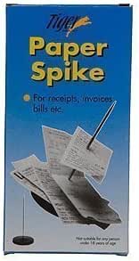 2x Tiger desk top paper spike file receipts bills invoices etc : Amazon ...
