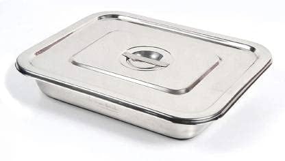 THE FIRST LAB 12"inch x 10" inch Instrument Tray With Lid Reusable ...