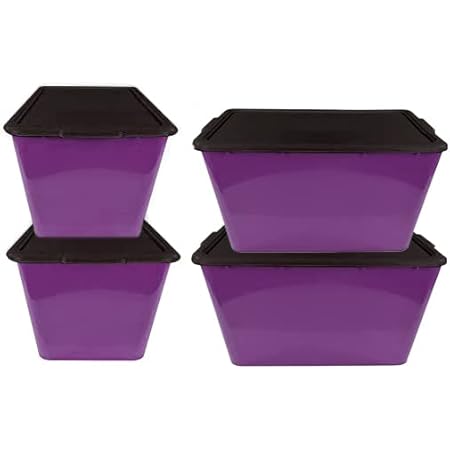 Amazon.com: Life Story Purple Stackable Closet Organization Storage Box ...