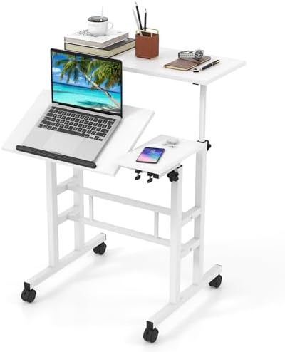 Amazon.com: SFIHOME Small Standing Desk Adjustable Height and Angle ...