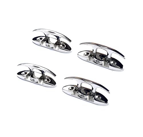Snapklik.com : Mxeol Folding Boat Cleats Flip Up Cleat Stainless Steel ...