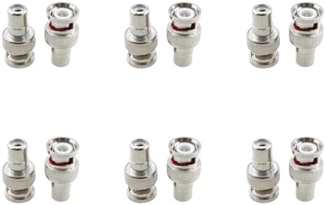 Amazon.com: Maxmoral 12PCS Silver Zinc Alloy RCA Female to BNC Male Jack Adapter Coaxial ...