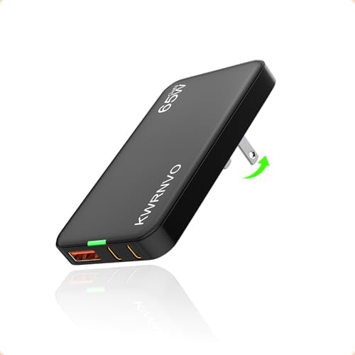 Amazon.com: Compact 65W Gallium Nitride USB C Charger - Ultra-Thin USB ...