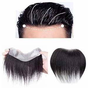 ELIZONA Front line Frontal Hair Patch for Men 100% Natural Human Hair ...