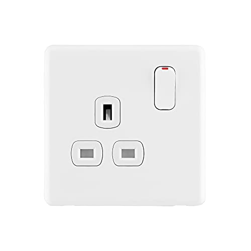 Arlec 13A 1 Gang White Single Switched Socket – BigaMart