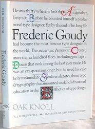 Amazon | Frederic Goudy (Masters of American Design) | Bruckner, D. J ...