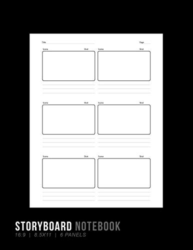 Amazon.com: Storyboard Notebook: 16:9 8.5x11 6 Panel Notebook for ...