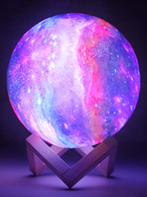 Buy Aeron Moon Lamp, Galaxy Night Light 16 Colors 3D Print LED Moon ...