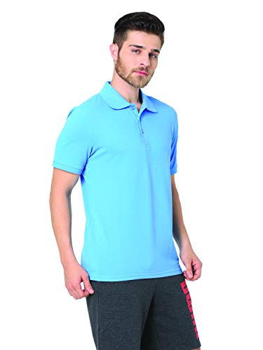 Puma Men's Plain Regular Fit Polo (4055263935527_Azure Blue_XL ...