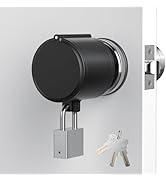 AST Round Deadbolt Lockout Device with Padlock and 3 Brass Keys, No ...
