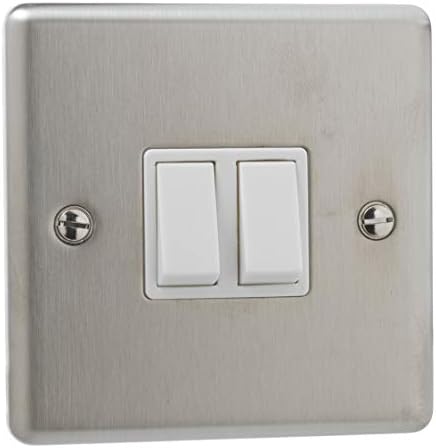 BG Electrical Double Wall Light Switch, 2 Way, Raised and Slim Profile ...