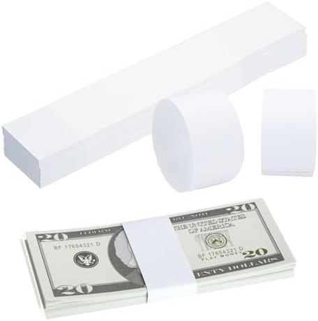 100PCS Money Bands for Notes UK, Blank White Banknotes Bands for Cash ...