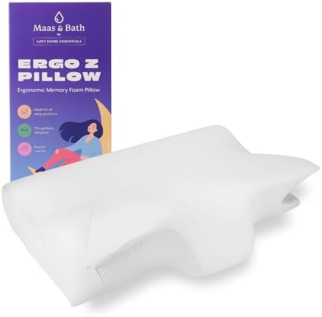 Amazon.com: MAAS & BATH Ergo Z Pillow - 2-in-1 Ergonomic Pillow Made ...