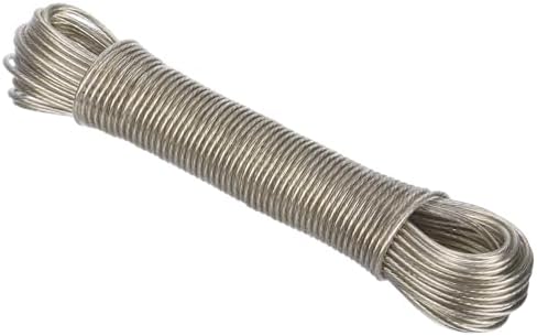 PATIKIL Plastic Coated Clothesline, 1/8 Inch x 66 FT Extra Strong Steel ...