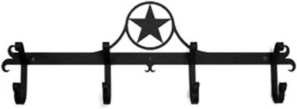 Amazon.com: Village Wrought Iron Hat & Coat Rack Towel Rack Rodeo Star ...