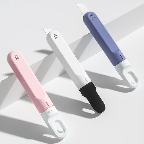 3 PCS Box Cutter, Small Utility Knife, Box Cutter for Women Rotate to ...