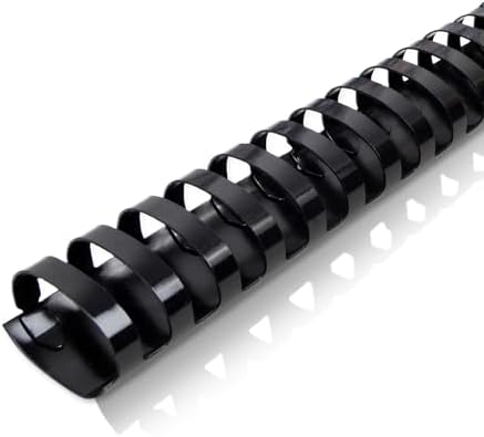 RAYSON Binding Combs, 250 Sheets, 21 Rings, 32 mm, A4, Black, Pack of ...