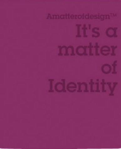 It's a Matter of Identity: Amatterofdesign? Series (Amatterofdesign): Victionary: 9788489994836 ...
