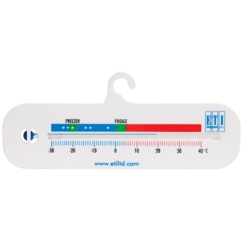 Horizontal fridge and freezer thermometer in white ABS plastic : Amazon ...