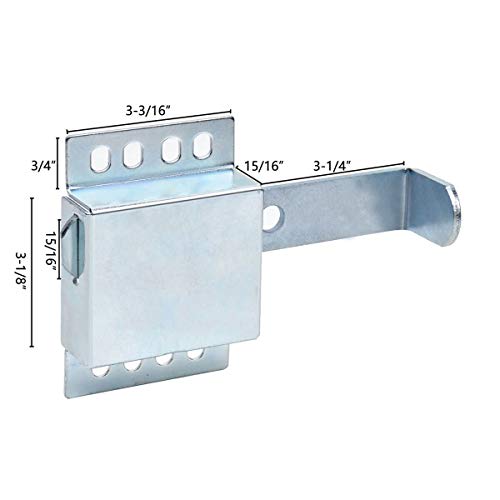 2 Pack Heavy Duty Inside Deadlock - Galvanized Steel Garage Door Side ...