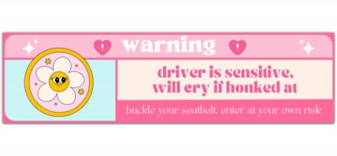 Amazon.com: Road Rage is Likely | Cute Kawaii Anime Sticker | Car Visor ...