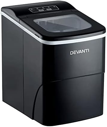 Devanti Ice Maker Machine, 2L 12KG Stainless Steel Portable Countertop ...