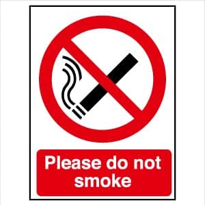 Please - do not smoke sign, PVC Waterproof Sticker : Amazon.in: Office ...