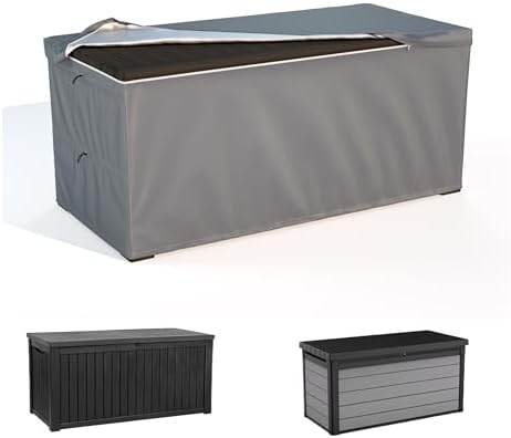 Amazon.com: YardStash Deck Box Cover - Heavy Duty, Waterproof Covers ...