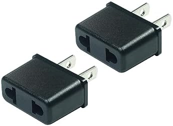 Amazon.com: X-SHIYUN 2 Pcs US Plug Adapter, European to USA 2 Pin ...