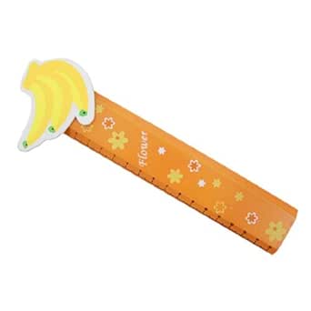 Alcoa PrimeCartoon Banana Flower Design Orange Painted Wood Ruler ...