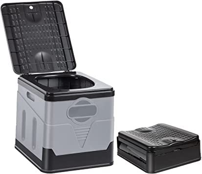 Dhadh Collapsible Portable Toilet Potty Camp Toilet Compact for Elderly ...