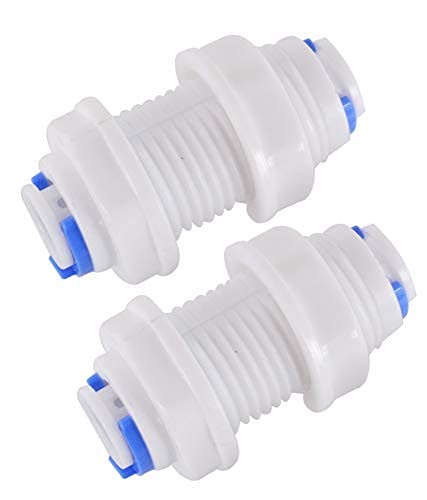 Aameria Bulk Head (in Out) Body Connector for RO Water Purifier 2 pcs ...