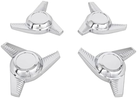 Amazon.com: JEGS 3 Bar Swept Fluted Spinner Center Caps for 1967-1968 ...
