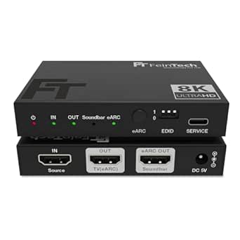 FeinTech AX310 HDMI 2.1 Audio Extractor for eARC Soundbar, Support 8K ...