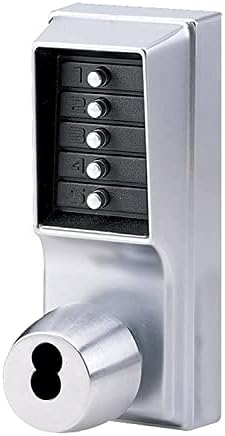 Kaba Simplex 5000 Series Cylindrical Mechanical Pushbutton Lock, 13mm Throw Latch, Floating Face ...