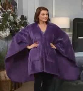 Concierge Collection Soft & Cozy Angel Wrap Purple : Amazon.co.uk: Home ...