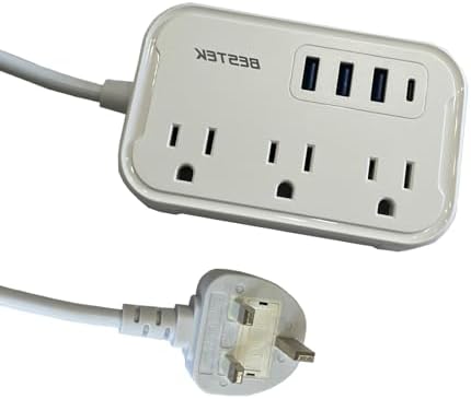 Amazon.com: UK Travel Plug Adapter with USB C, UK Power Strip with 4 ...