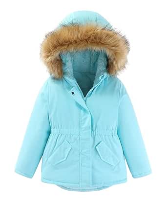 Hiheart Little Girls Winter Coat Thick Padded Fleece Lined Insulated ...