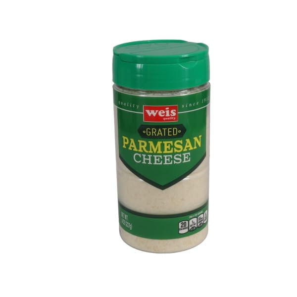 Amazon.com: Weis Quality, Parmesan Cheese Grated Canister, 8 ounce ...