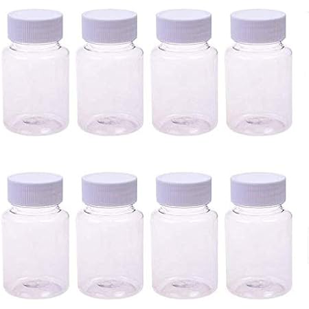 Amazon.com: LASSUM 10PCS Empty Plastic Medicine Pill Bottle Container ...