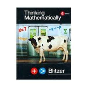 Thinking Mathematically: Blitzer, Robert: 9780131347403: Amazon.com: Books