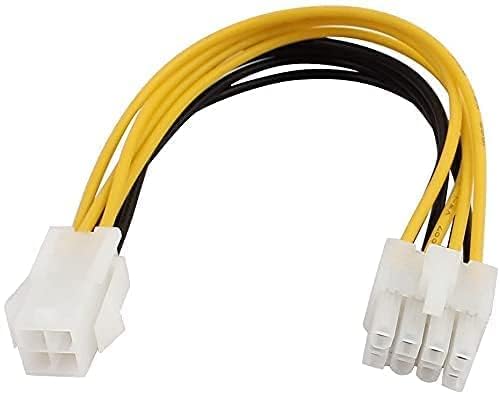 WiredCom® 4 Pin Male to 8 Pin Female EPS Power Cable Adapter CPU Power ...