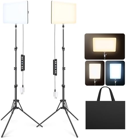Amazon.com : 2 Pack LED Video Light Kit, Studio Lights, Scrhot ...