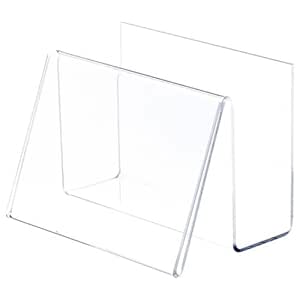 Plymor Clear Acrylic Deluxe Post Card Holder & Display, 6" W x 4.25" D x 4.5" H, Pack of 6 ...