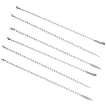 iplusmile 6pcs Laboratory Spatula Laboratory Scoopula Stainless Steel ...