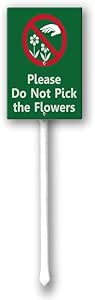 Amazon.com : Uptell Yard Signs, Please Do Not Pick The Flowers Yard ...