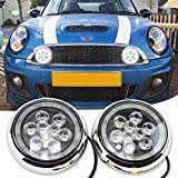 Chrome Finish LED Rally Driving Daytime Running Lights W/Halo Ring DRL ...