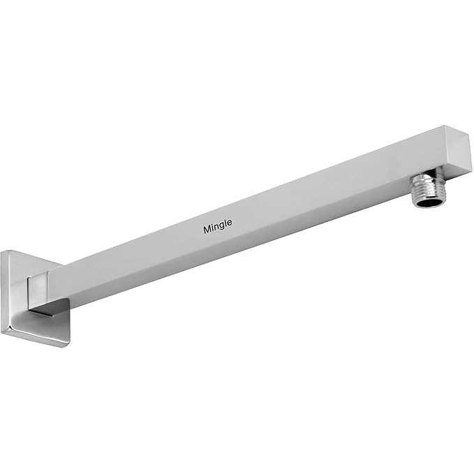 H2PLUS 12 Inch Stainless Steel Square Shower Arm with Flange Shower ...